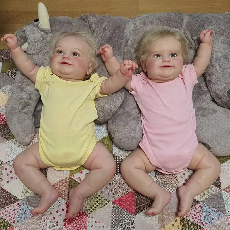 20 Inch Lifelike Amelia and Marvin Open Eyes Twins Reborn Dolls ...