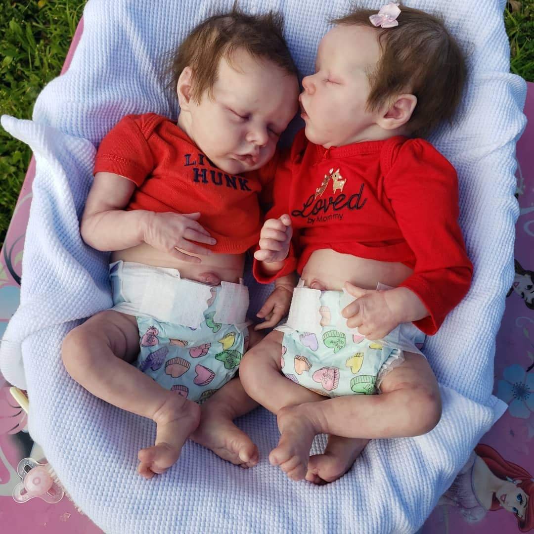 17 pollici Sorella gemella Jessica E Cecilia Bambole Reborn Femmine ...