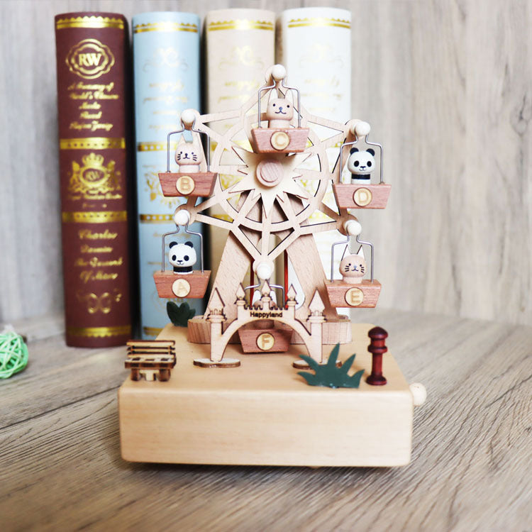 Carillon In Legno Con Ruota Panoramica Degli Animali – Rosydolls