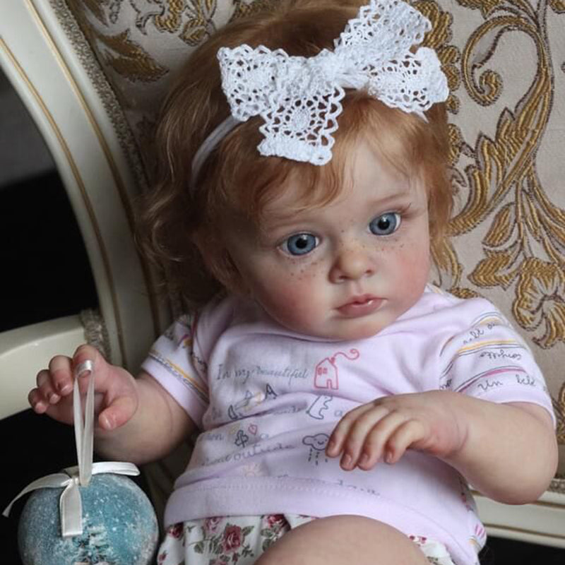 24 inch Area Curly Hair Open Eyes Reborn Doll Girls: Rosydolls.com